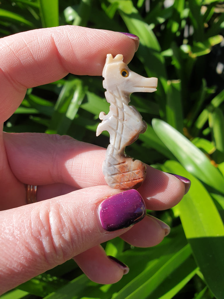 Seahorse Soapstone Animal – Daughters And Co Crystals