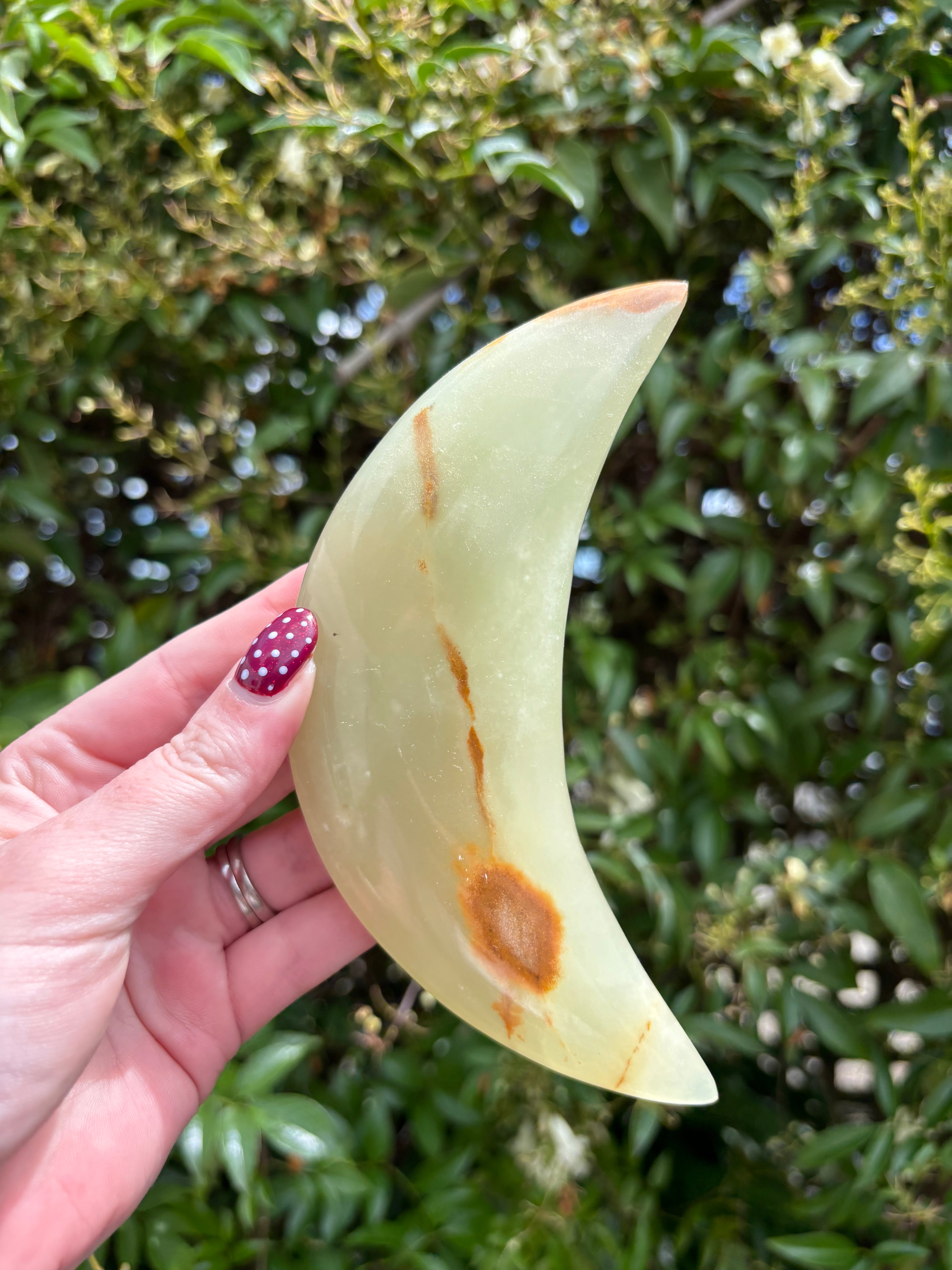 Banded Calcite Moon | Medium D – Daughters And Co Crystals