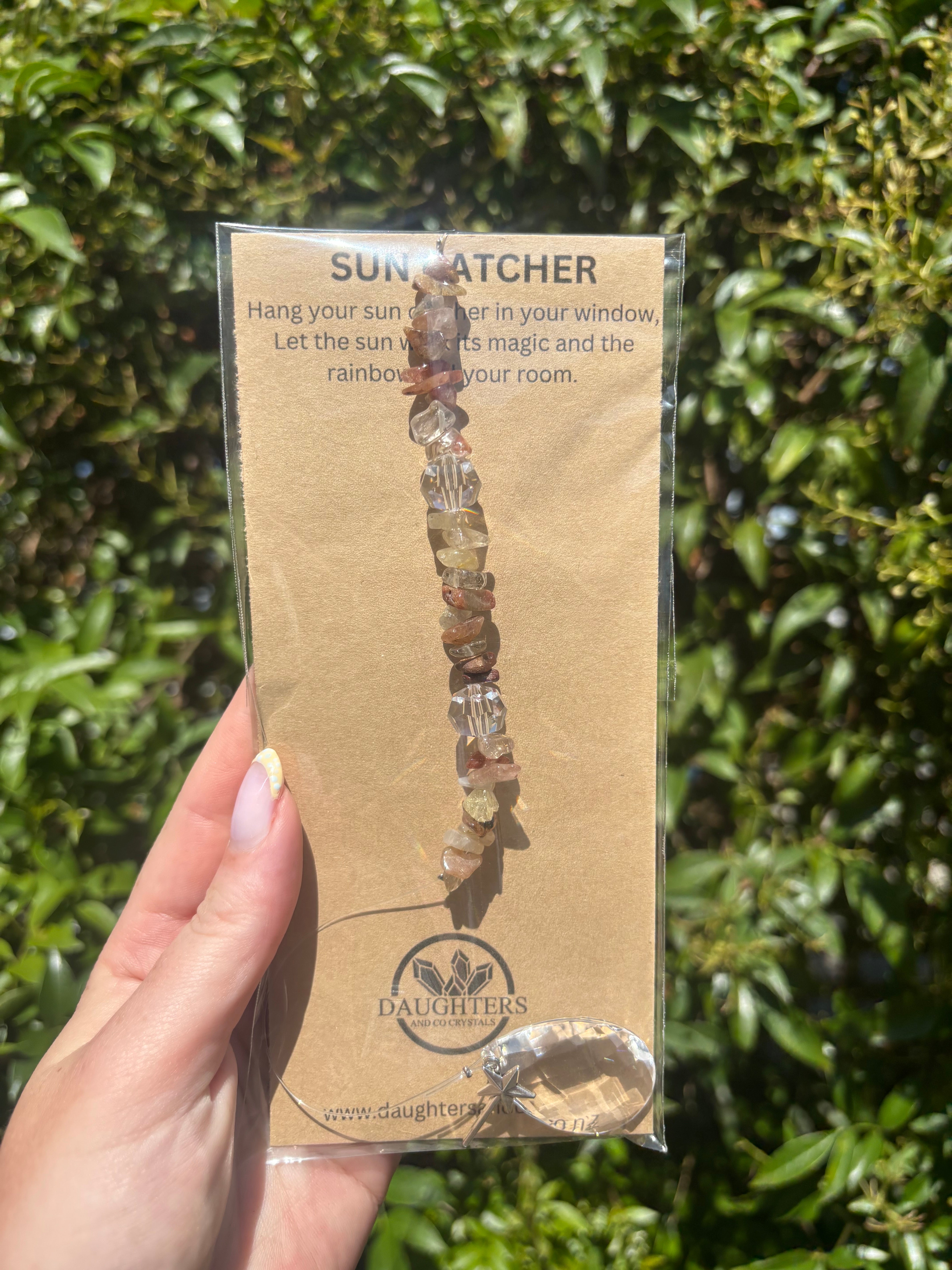 Rutilated Quartz | Tear Drop Sun Catcher – Daughters And Co Crystals
