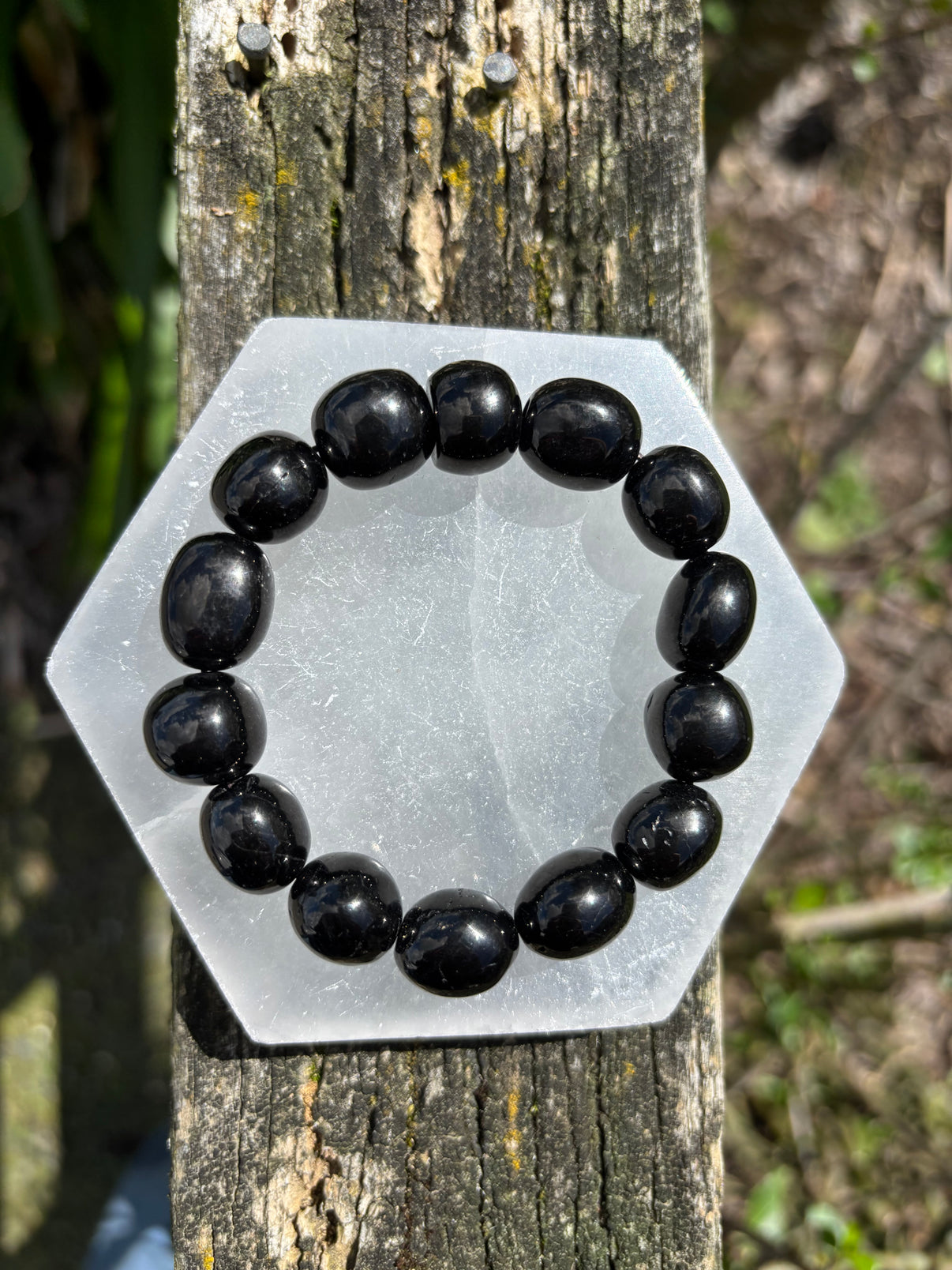 Jet | Nugget Bead Bracelet – Daughters And Co Crystals