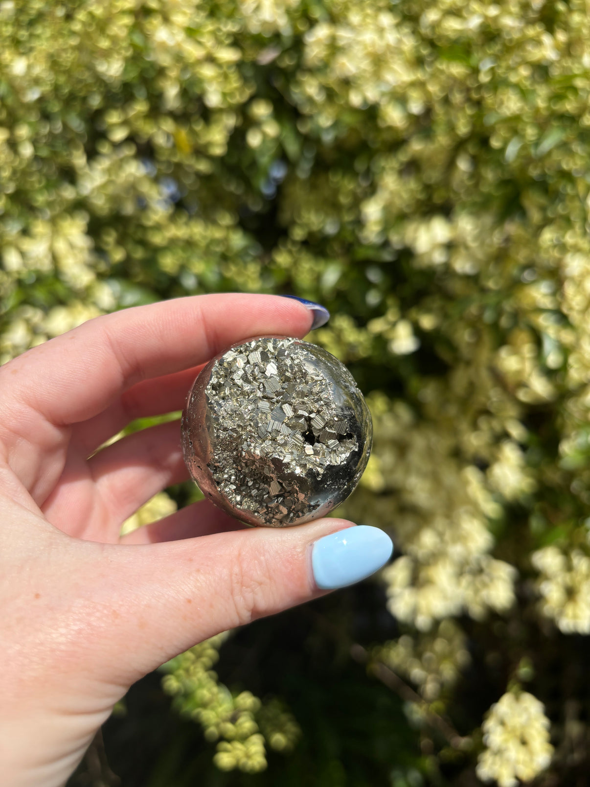 Pyrite Druzy Sphere A – Daughters And Co Crystals