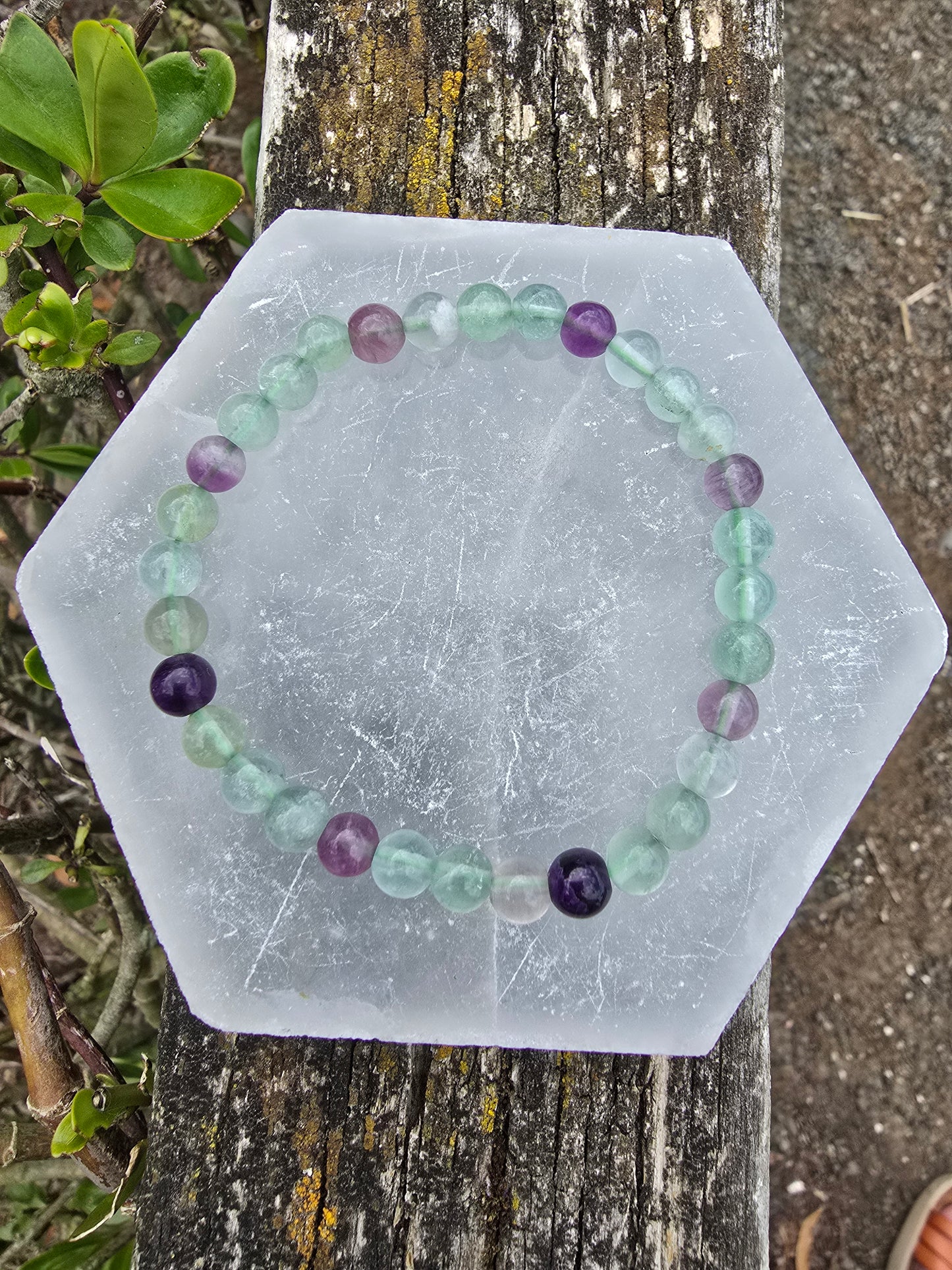 Rainbow Fluorite | Small Round Bead Bracelet – Daughters And Co Crystals